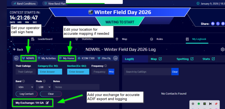 How to Use WRL for Club Logging for Winter Field Day! - World Radio League